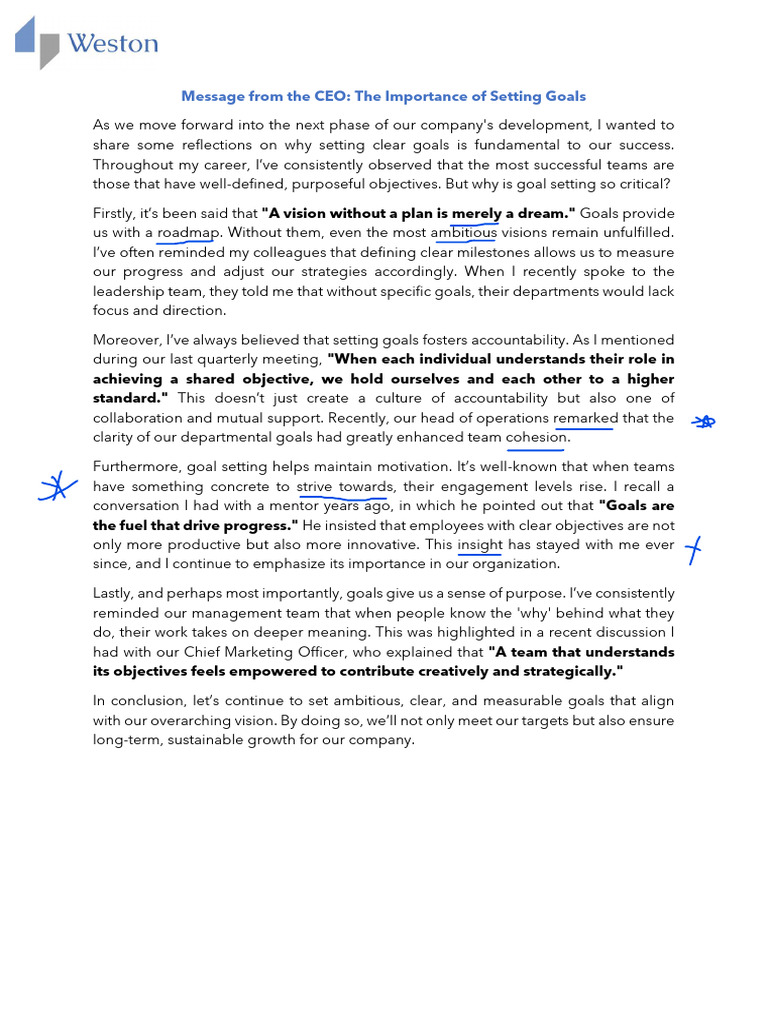 Importance of Goal Setting for Success | PDF | Goal | Goal Setting