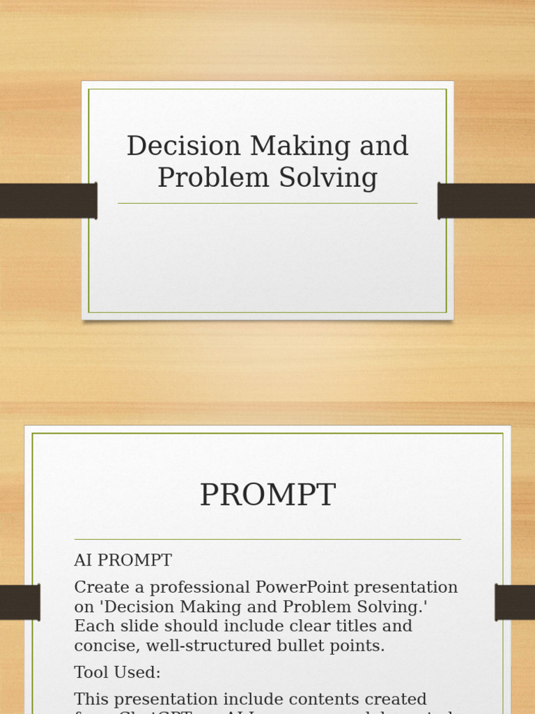 Decision Making and Problem Solving | PDF | Decision Making | Thought