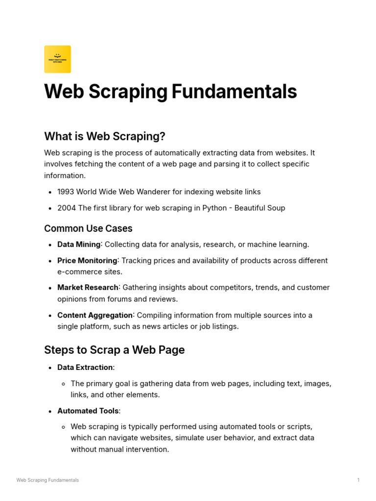 Web Scraping 101 | PDF | World Wide Web | Internet & Web