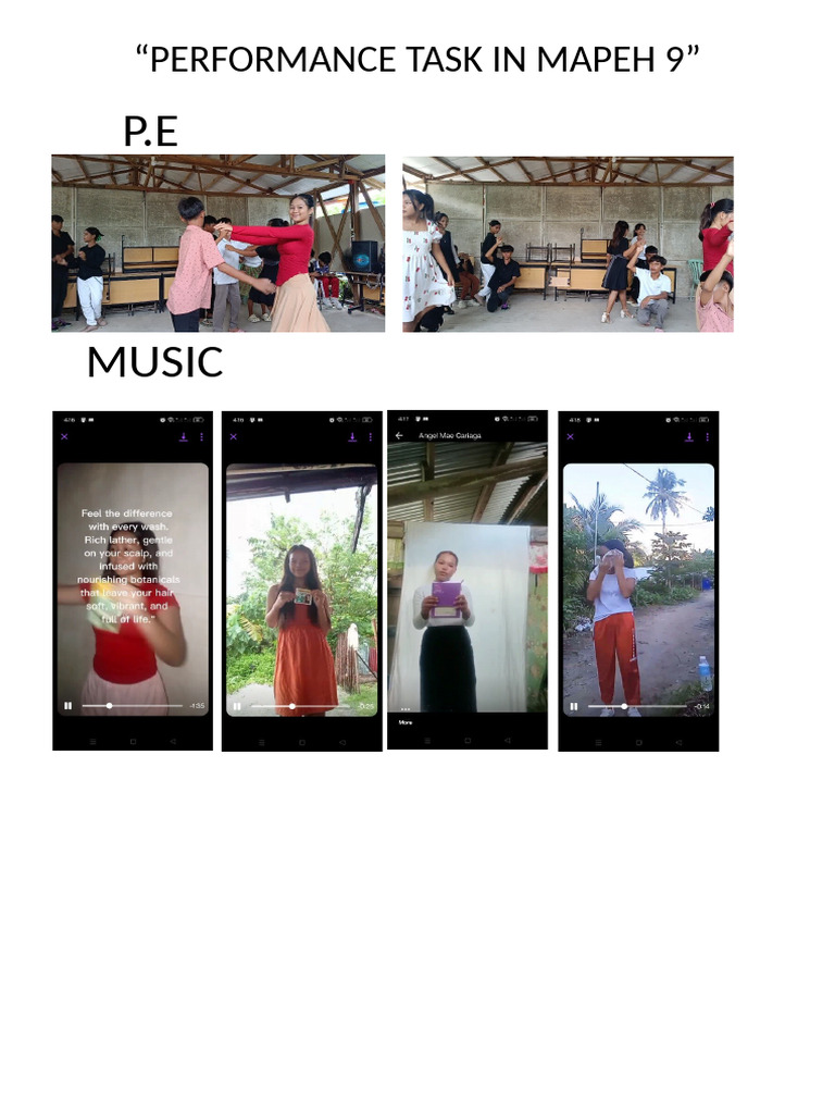 MAPEH 9 Performance Task Overview | PDF