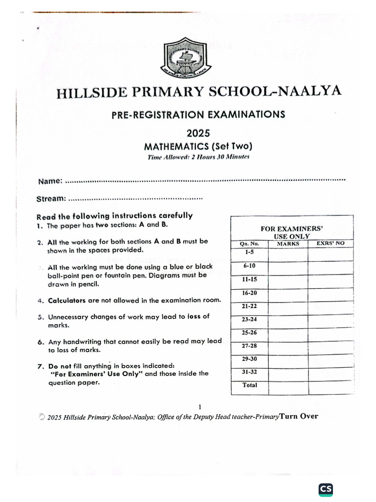 P.7 MTC Pre-Registration Set Two, 2025 | PDF