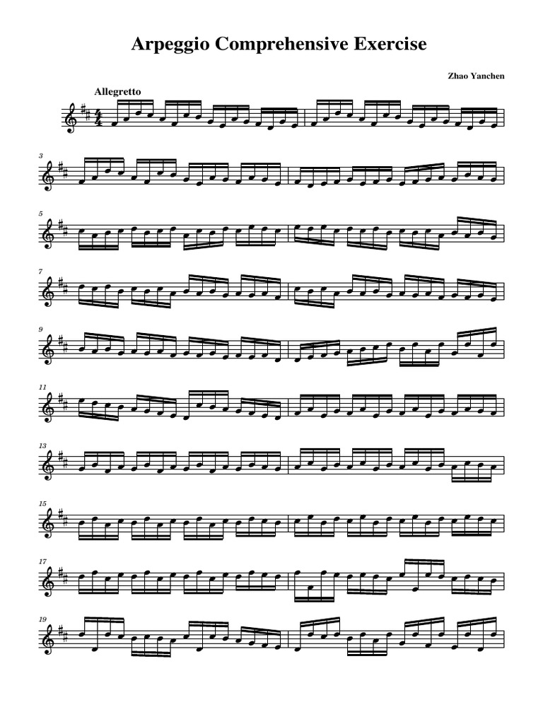 1.arpeggio Comprehensive Exercise | PDF