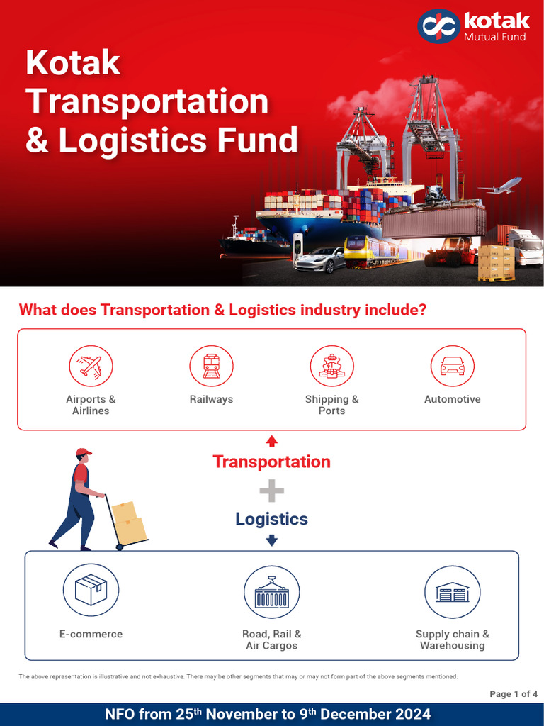 Kotak Transportation & Logistics Fund - A4 Leaflet | PDF | Investing | Securities (Finance)