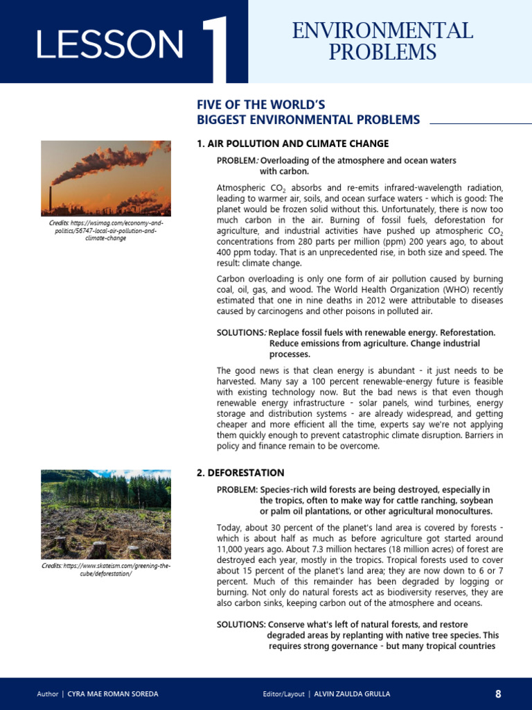 04 STS Module 15 Lesson 1 Environmental Problems | PDF | Climate Change | Atmosphere Of Earth