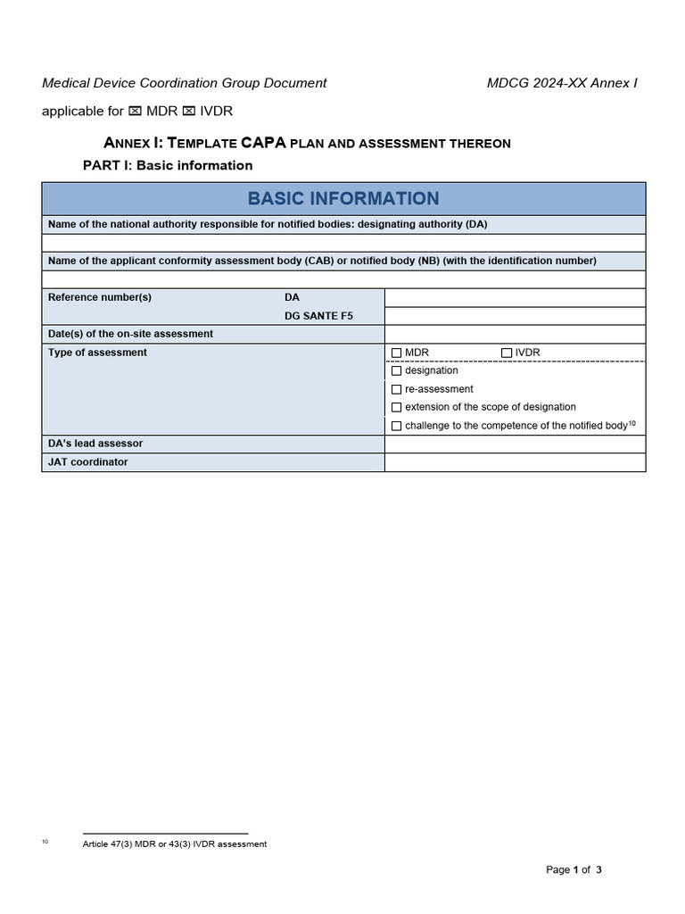 Template Capa Plan and Assessment Thereon | PDF