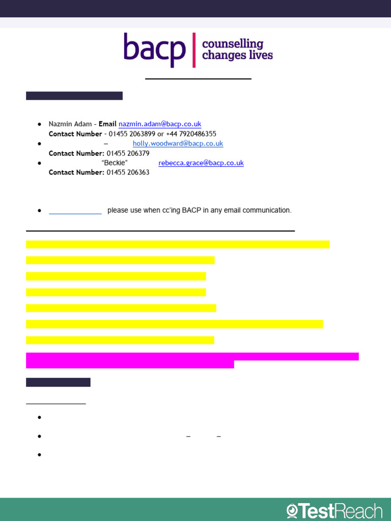 BACP Exam Brief - February 2025 | PDF | Identity Document