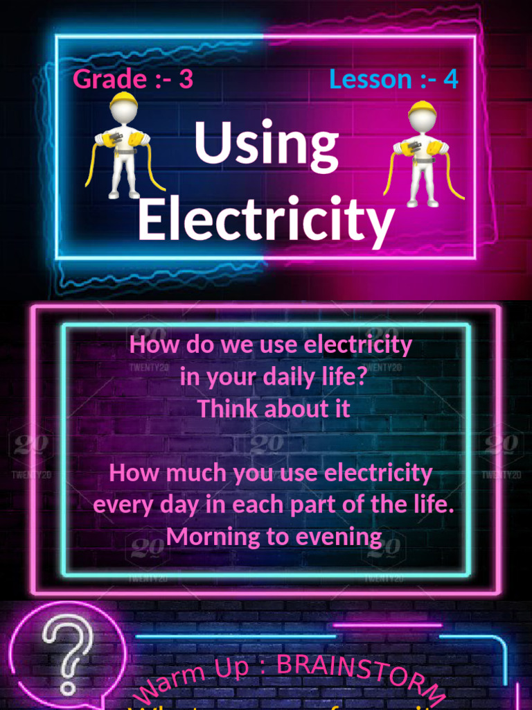 Grade-3 Lesson-4 (Using Electricity) | PDF | Electricity | Telephone