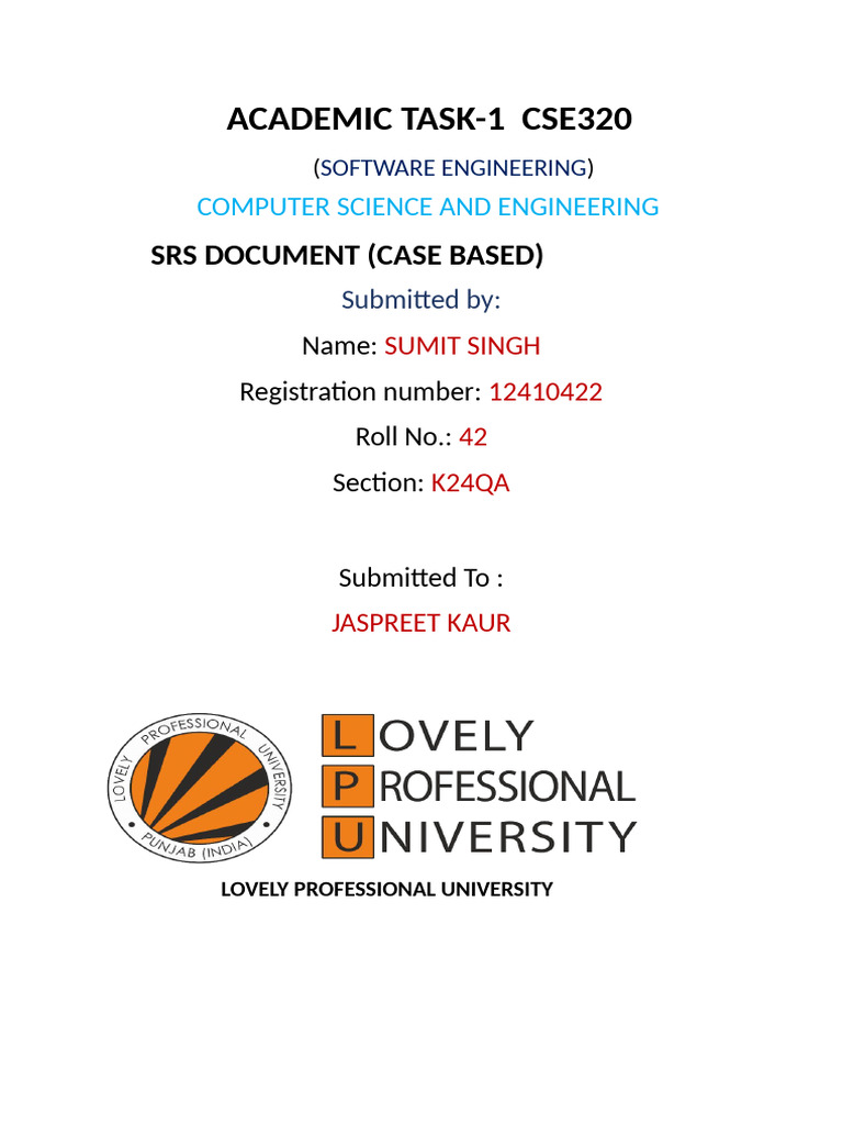 CSE320 SRS BIO PAGE | PDF