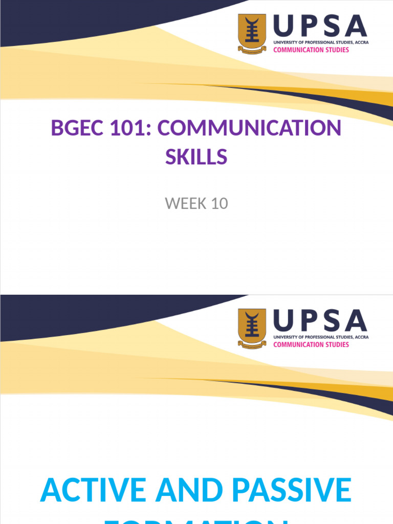 Week 11 Active and Passive Formation | PDF | Verb | Subject (Grammar)