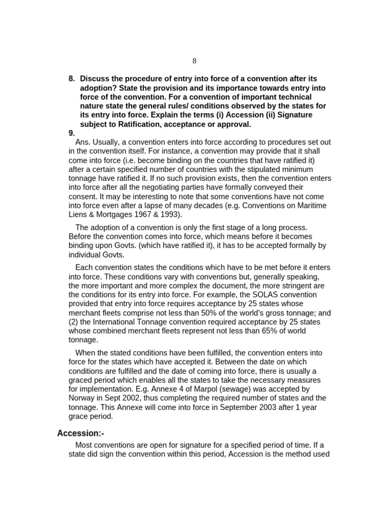 IMO 2 | PDF | Ratification | Treaty