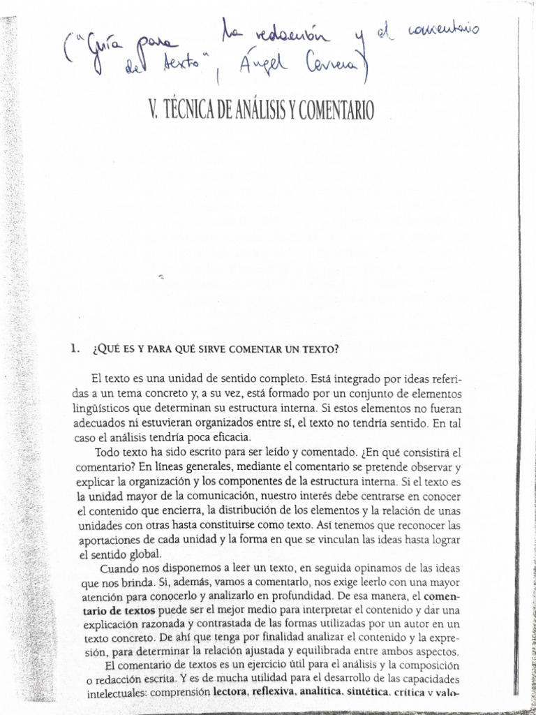 Que Es y Para Que Sirve Comentar (Cervera) | PDF