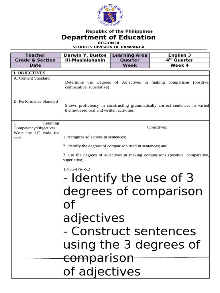 Darwin DLP English 3 | PDF | Lord's Prayer | Algebra