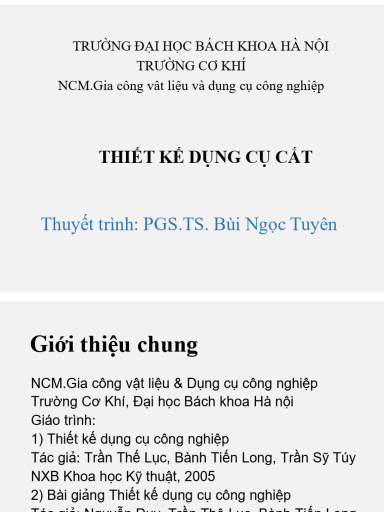 Bai Giang Thiet Ke Dung Cu Cat (c1) 3.2m | PDF