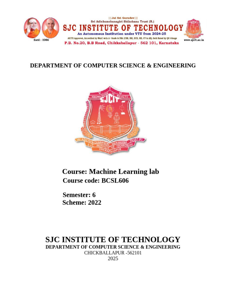 ML lab manual | PDF | Mean Squared Error | Regression Analysis
