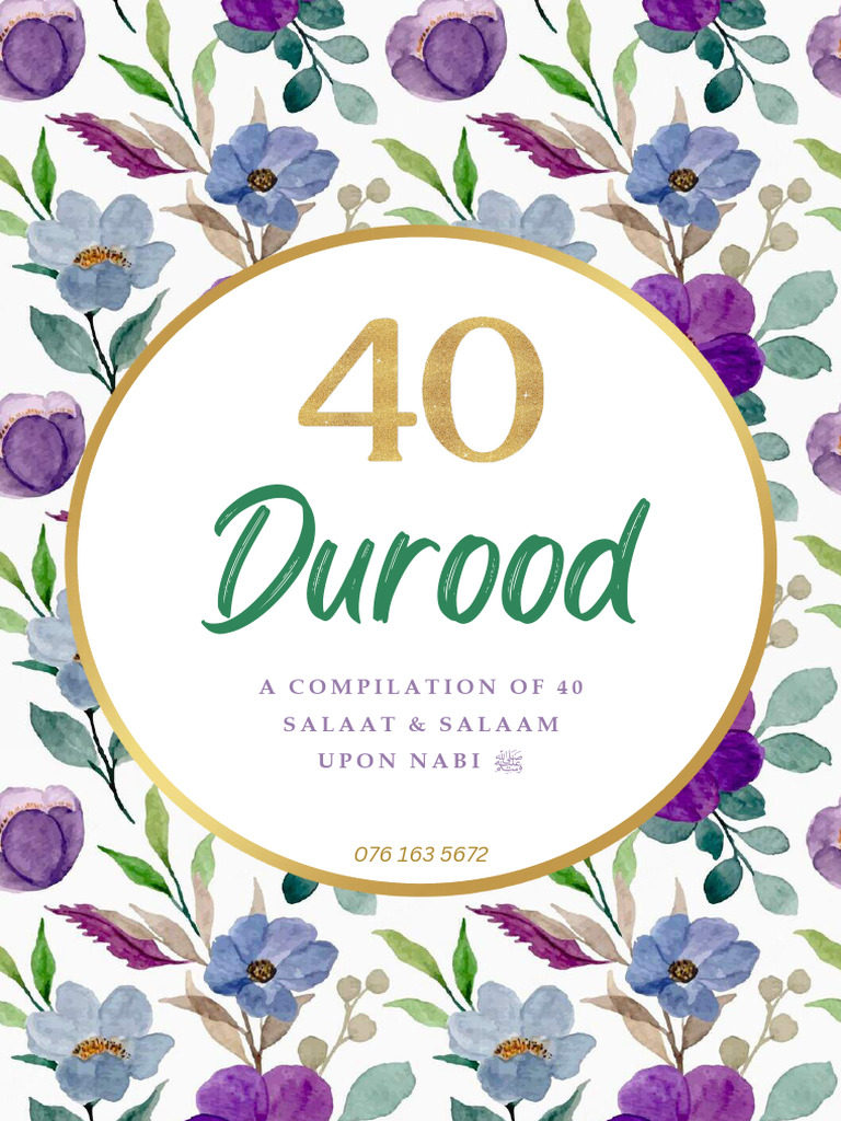 40 Durood Salat & Salam Compilation | PDF | Islamic Texts | Hadith
