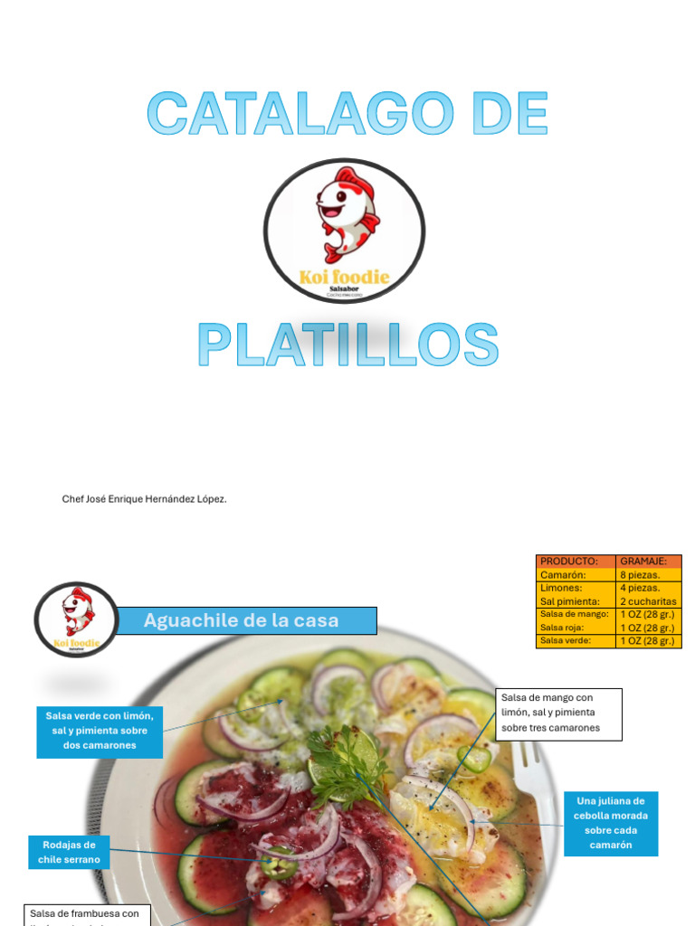 Catalago de Platillos Koi | PDF | Maíz | Cocinando