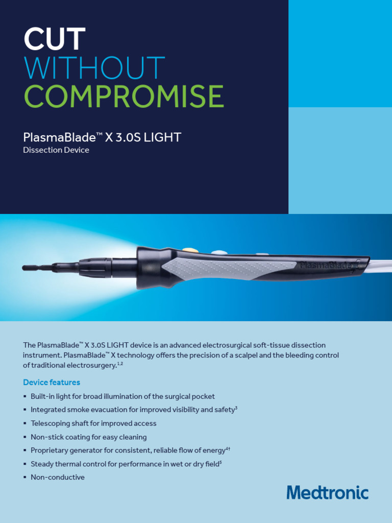 Plasmablade X 3 0s Light Sellsheet | PDF | Electricity