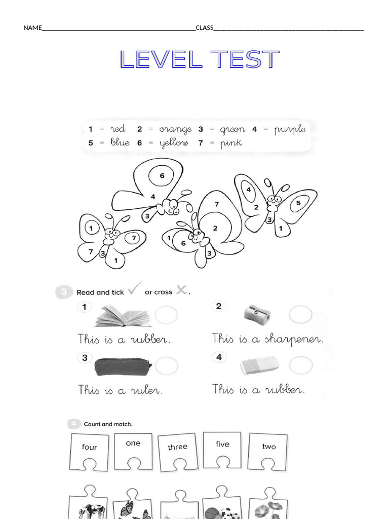 level test 1ºep | PDF