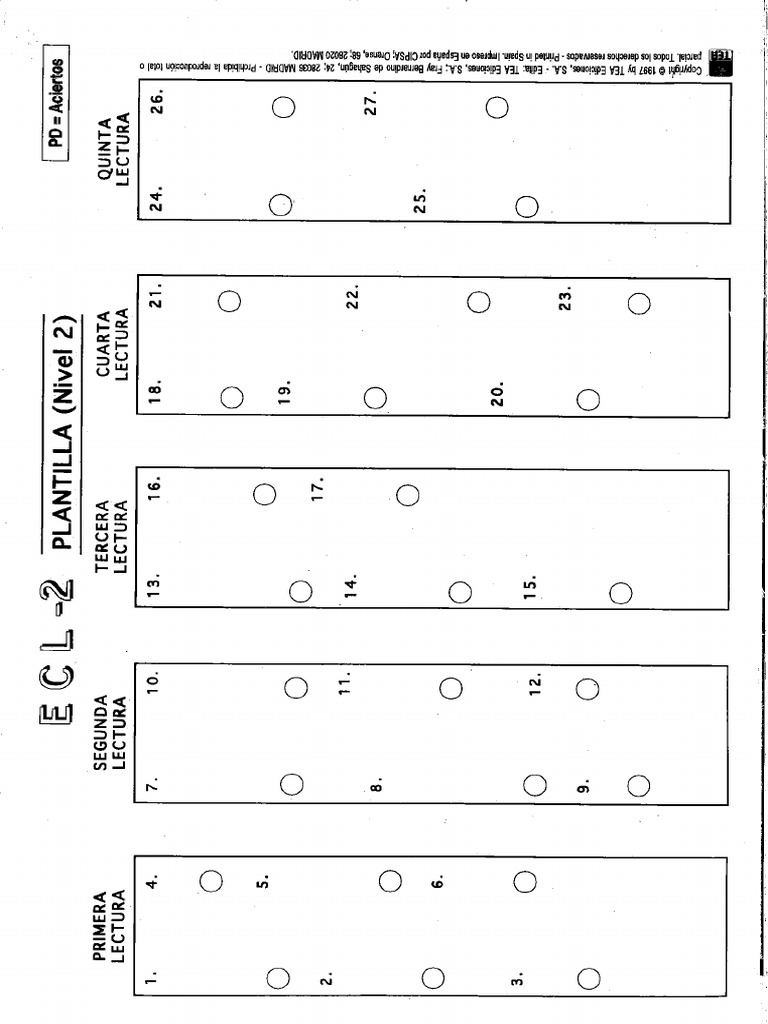 ECL-2 Plantilla corrección | PDF
