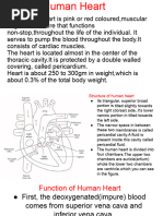 Structure and Function of Human Heart | PDF