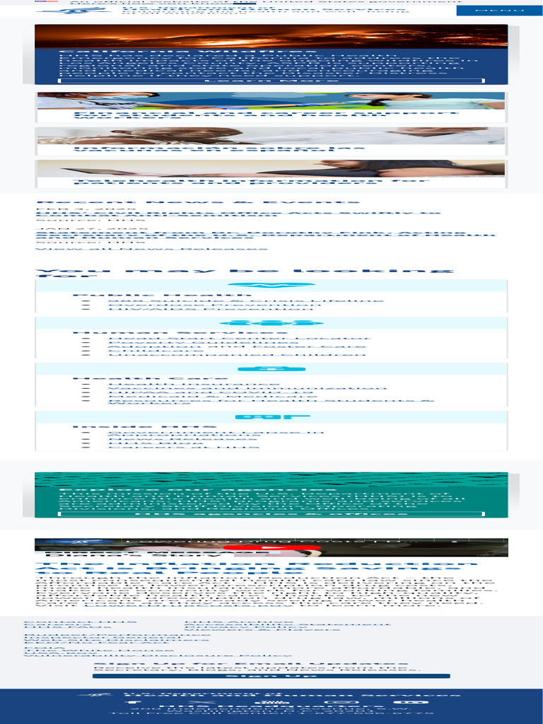 Department of Health & Human Services HHS - Gov | PDF | United States ...