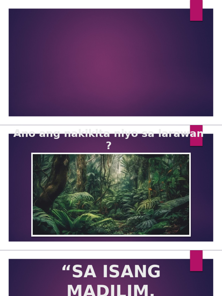 Sa Isang Madilim, Gubat Na Mapanglaw | PDF