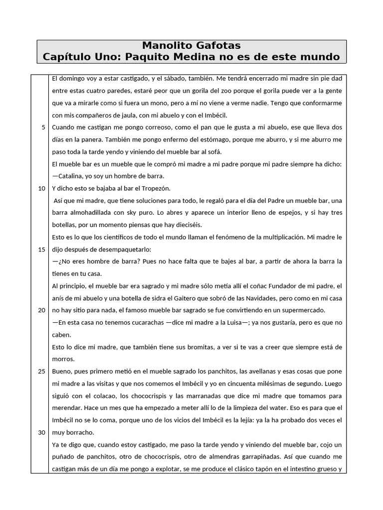 Adjunto - 7º Capítulo Manolito Gafotas | PDF