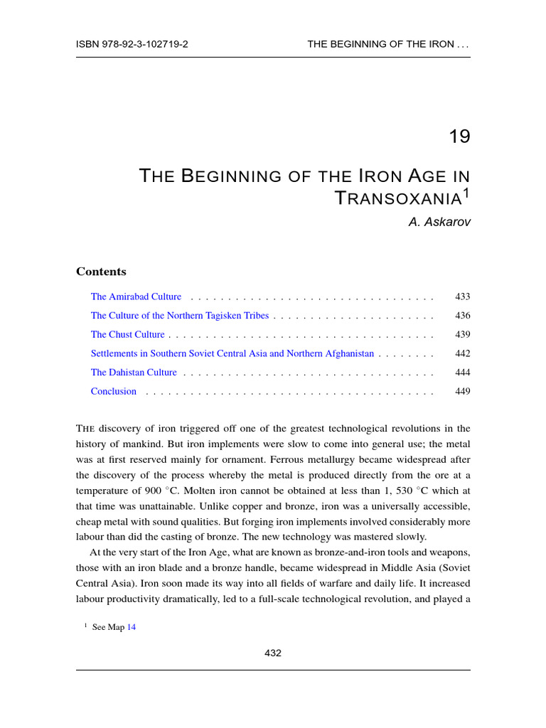 vol_I silk road_the beginning of the iron age in transoxania | PDF