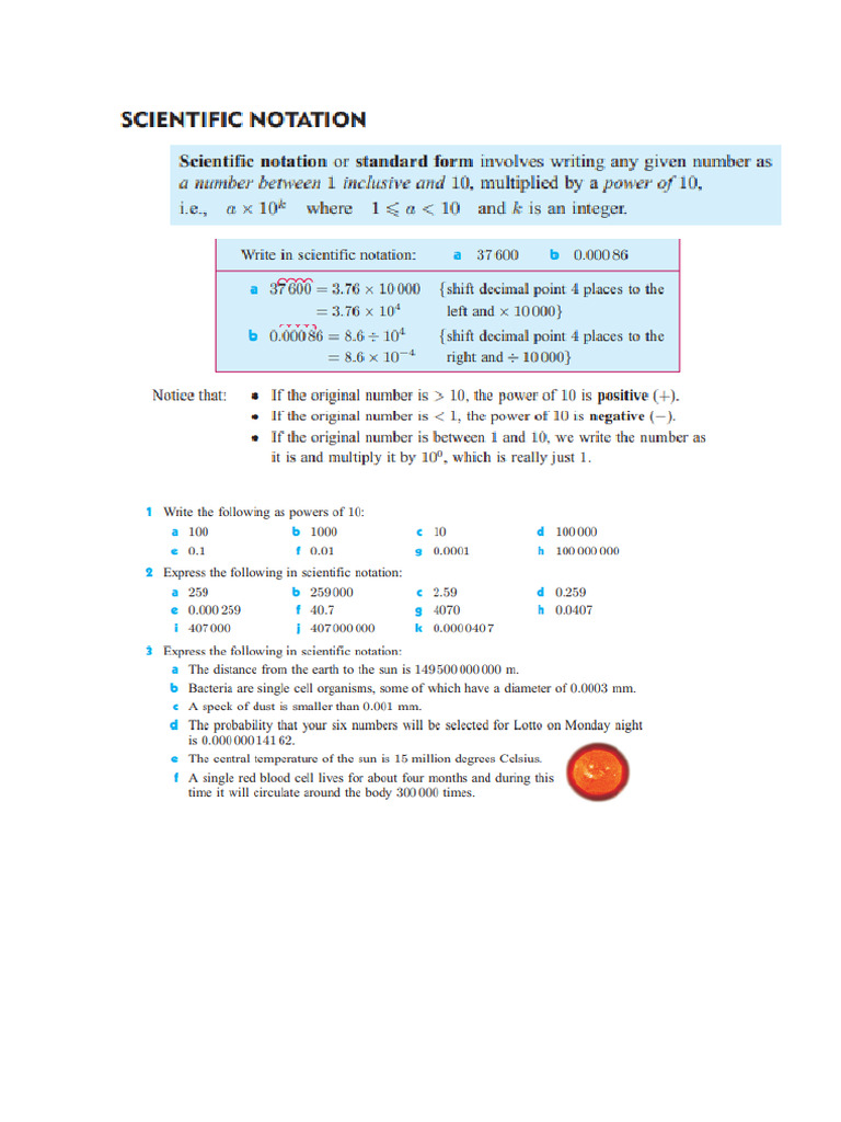 27-28aug CW - Scientific Notation - Practice Qs | PDF