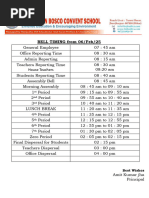 KHS Bell Times Schedule | PDF