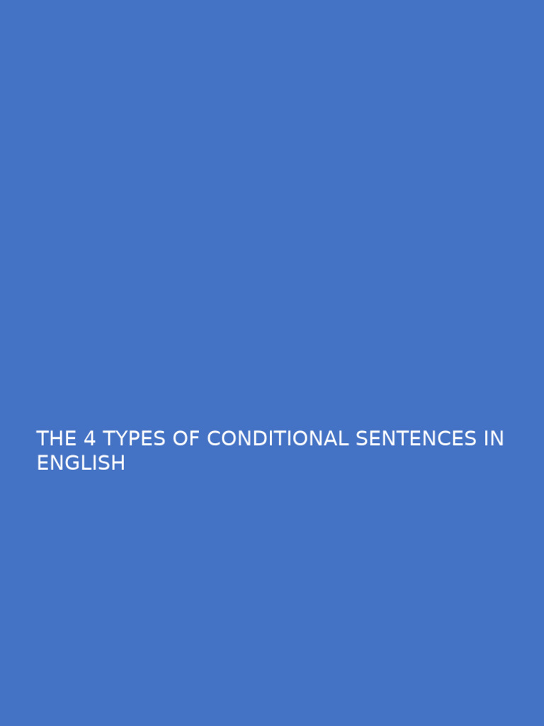 Conditional Sentences New | PDF | Grammar | Semantics