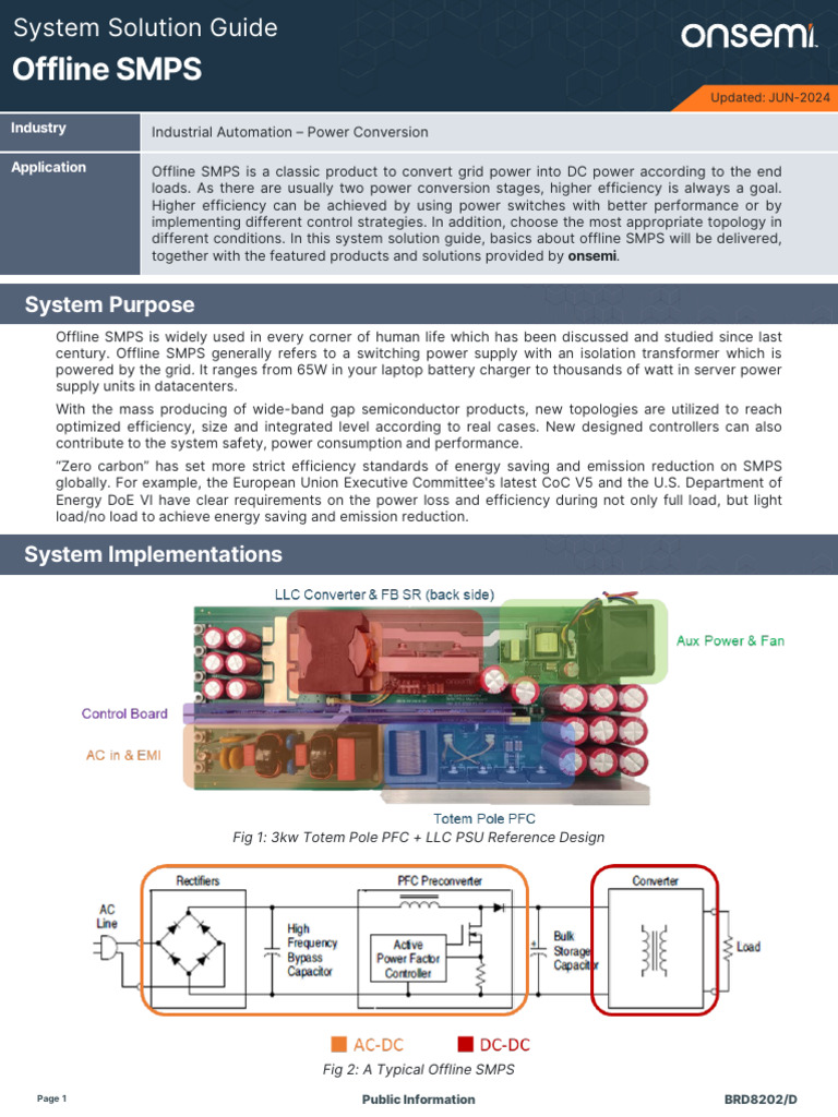 0724 BRD8202 Offline Switched Mode Power Supply SMPS | PDF | Inductor | Electric Power