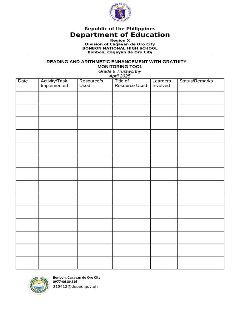 Raeg Report Template | PDF | Philippines