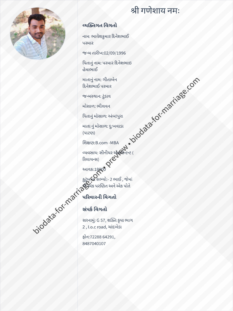 Biodata | PDF