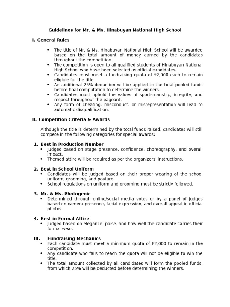 Guidelines for Mr | PDF | Elections | Government