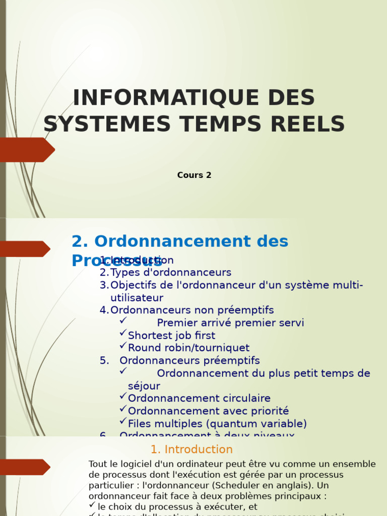 Ordonnancement des Processus en Informatique | PDF | Ordonnancement ...