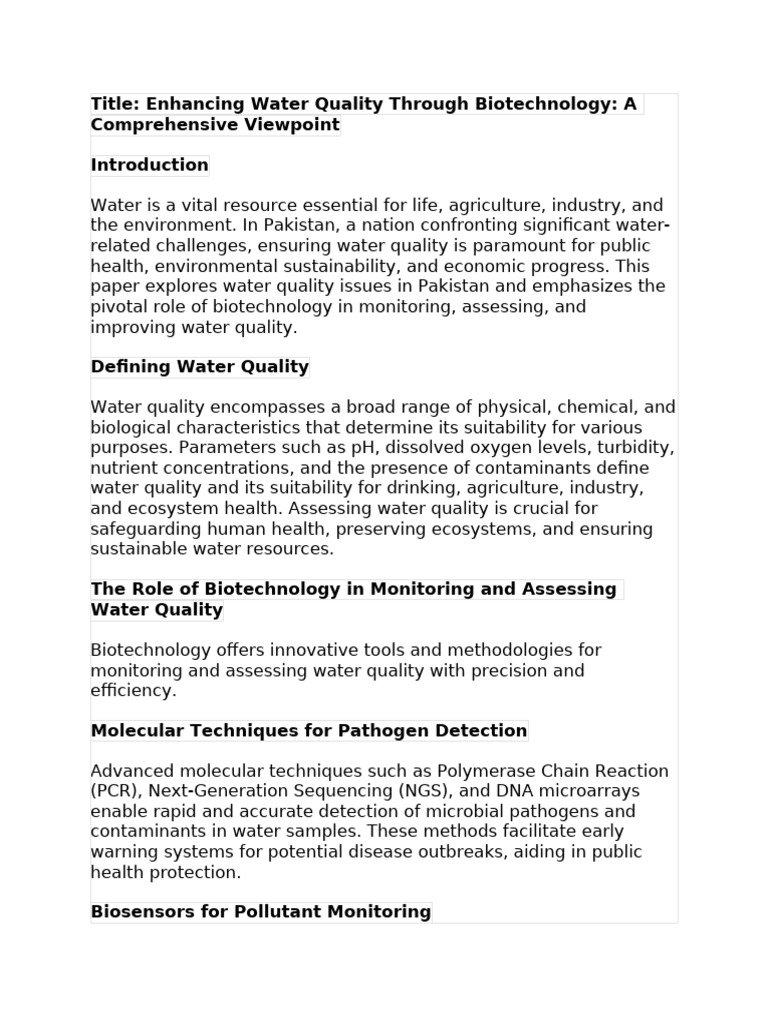 water quality | PDF | Water Pollution | Water Quality