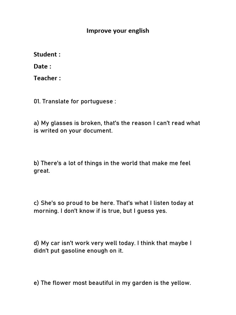 Improve Your English | PDF