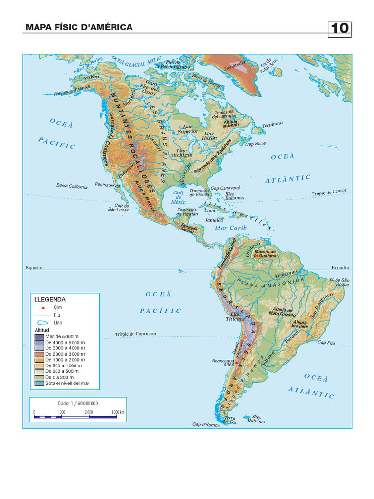 Mapa Físic D'América: CE P Ífic | PDF