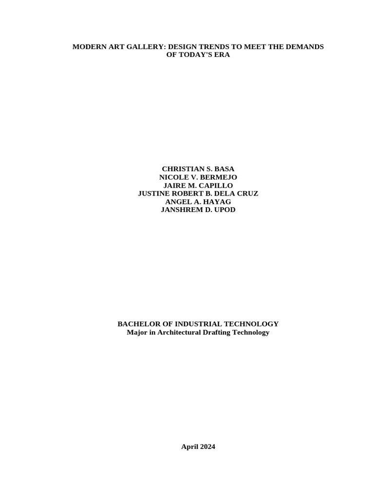 PROJECT STUDY MODERN ART GALLERY 1not Yet | PDF | Wall | Augmented Reality