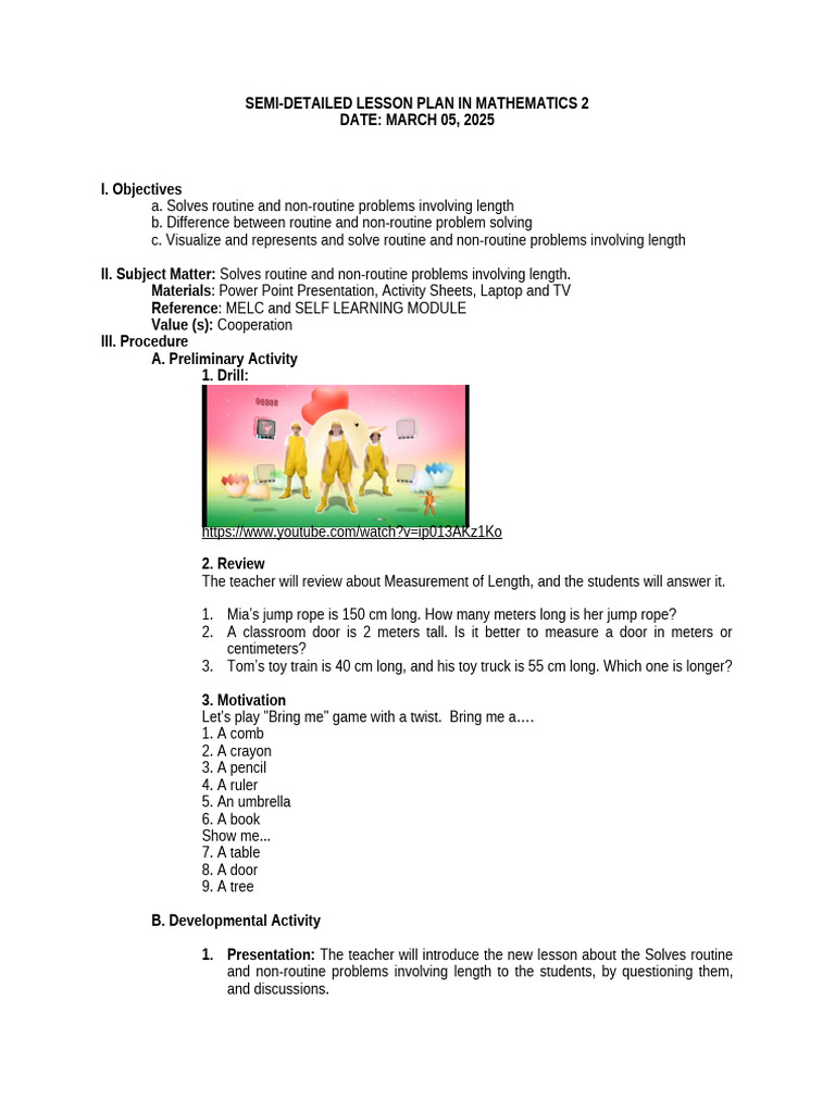 Math LP (Unit of Measure) WK4 Dy4 | PDF | Mathematics