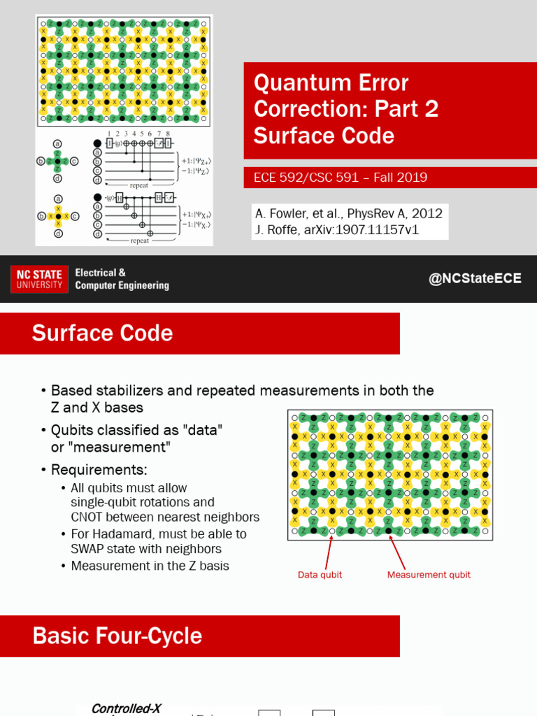 Logical Qubits in Surface Code with Holes | PDF | Applied Mathematics ...