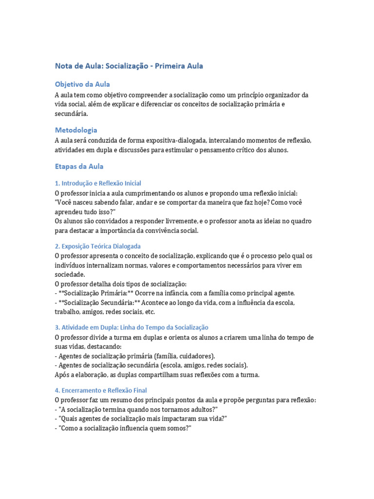 2º Ano - Semana 02 - NOTA DE AULA | PDF