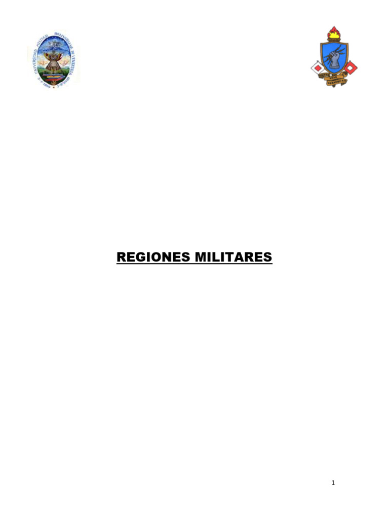 Regiones Militares en Venezuela | PDF | Ciencias de la Tierra ...