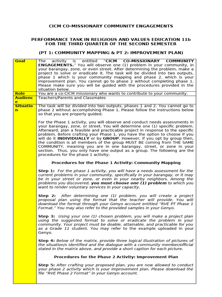 RVE 11b PERFORMANCE TASK WITH RUBRICS AND SAMPLE | PDF | Waste | Waste Management