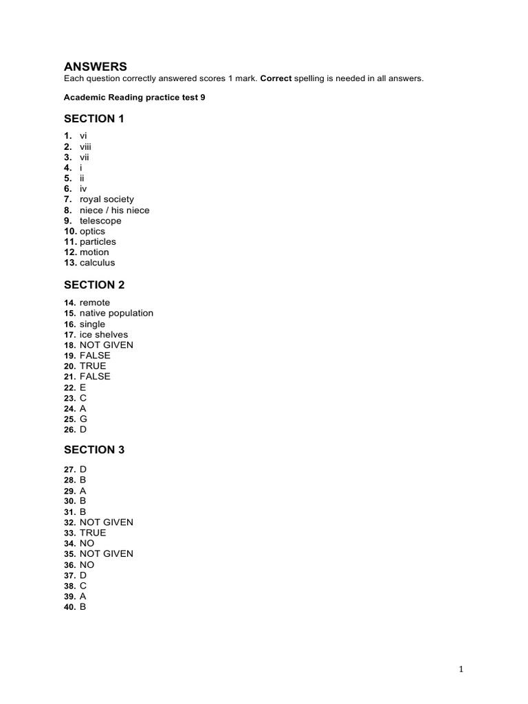 Mock IELTS (19.04) - Reading Keys | PDF