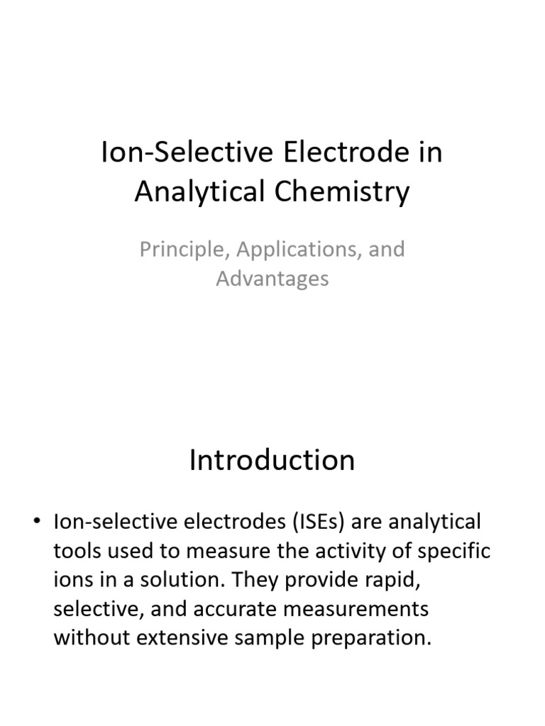 Ion-Selective Electrodes Overview | PDF