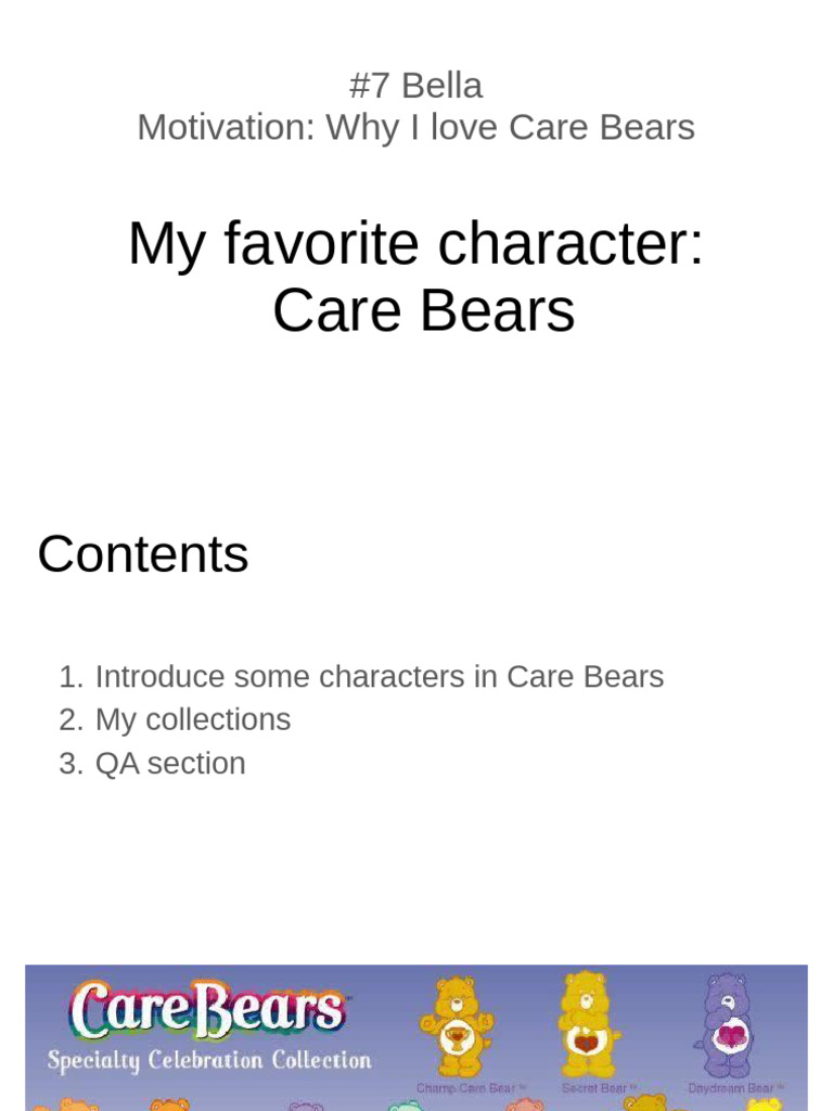 7 Bella Care Bears | PDF
