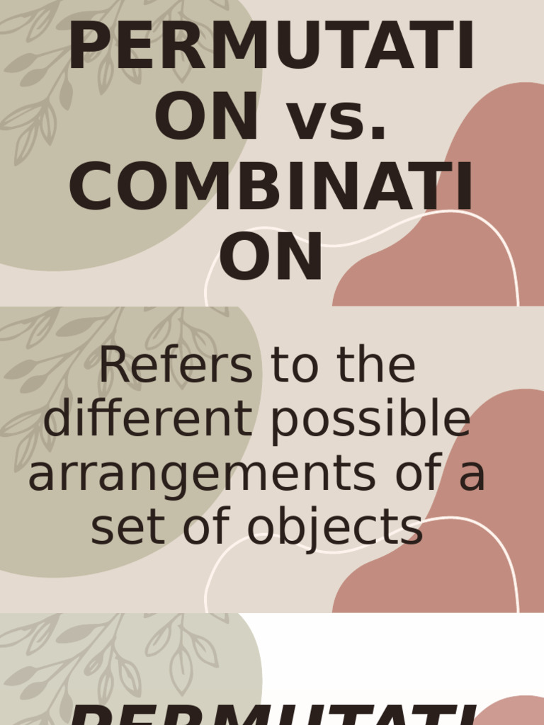 PERMUTATION Vs | PDF