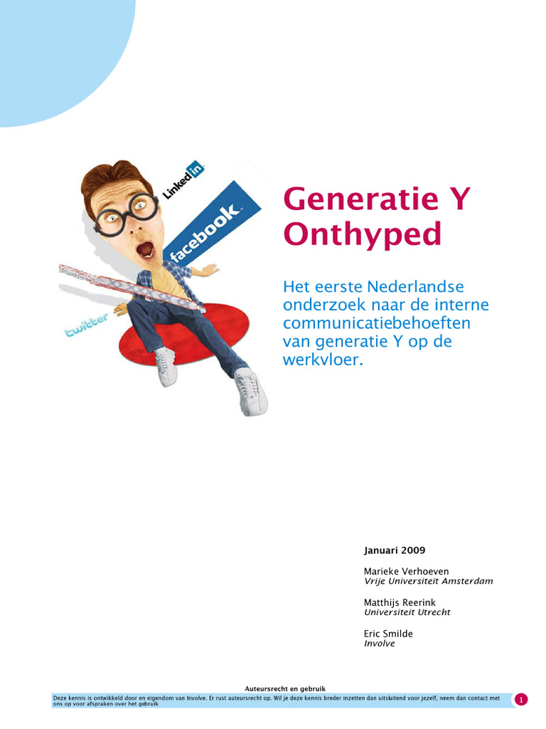 Involve Onderzoek - Generatie Y Onthyped | PDF